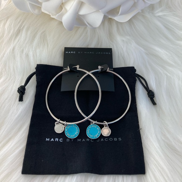 Marc By Marc Jacobs | Jewelry | Nwt Marc Jacobs Enamel Logo Hoop Disc ...